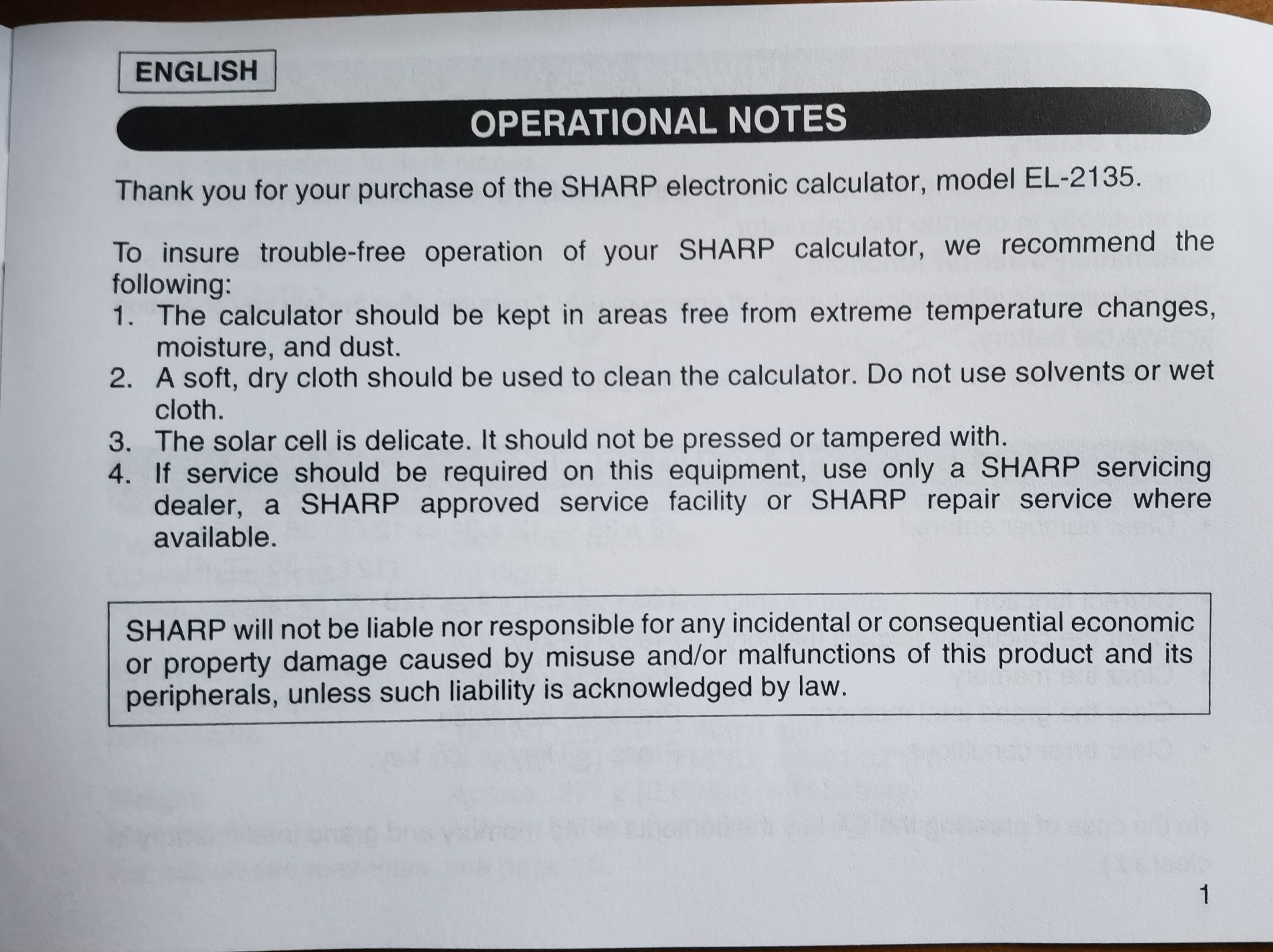 English Learning Materials—Sharp Calculator Manual - iMedia