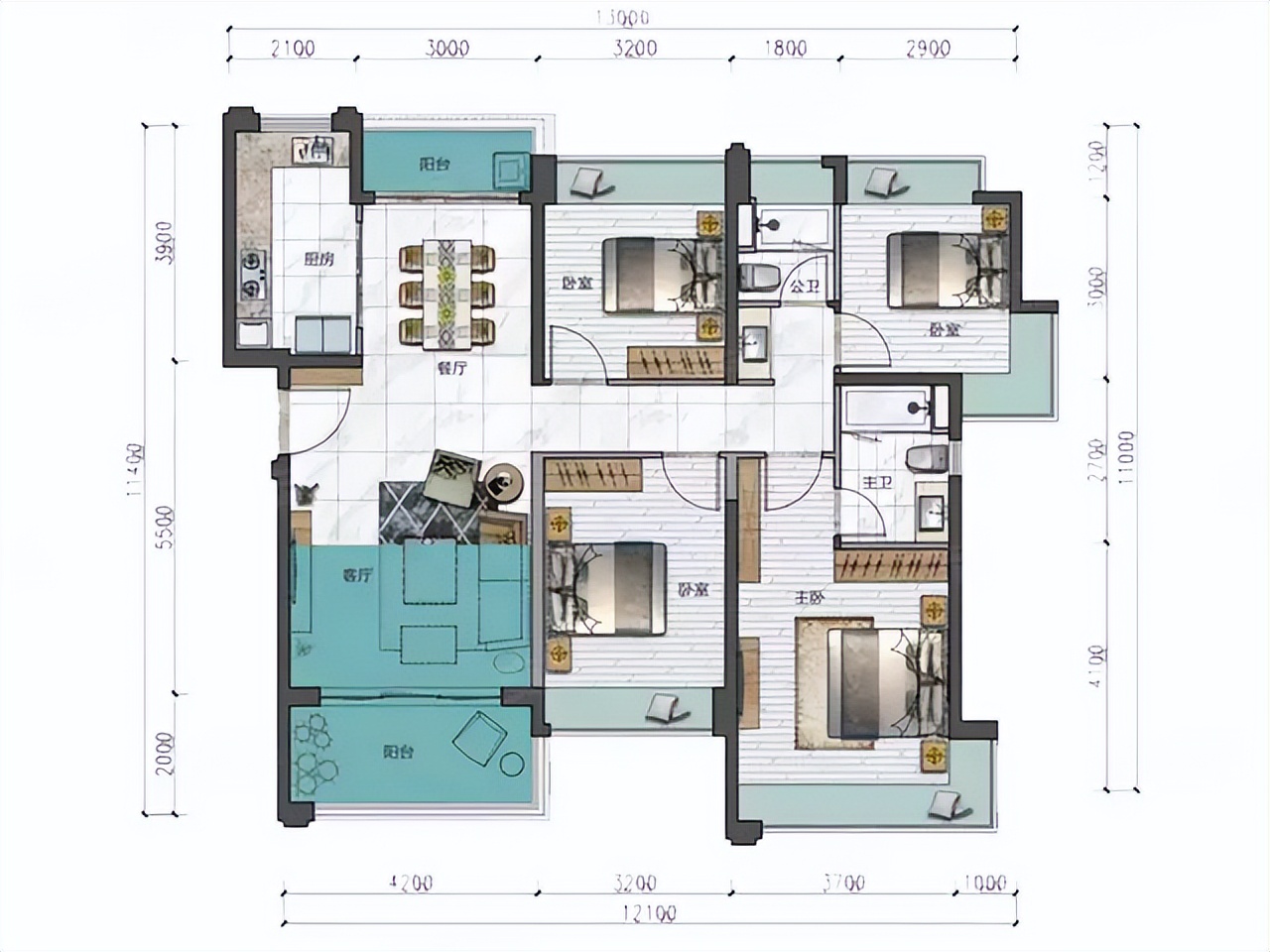 The 130-square-meter apartment is quite elegant and worth experiencing ...
