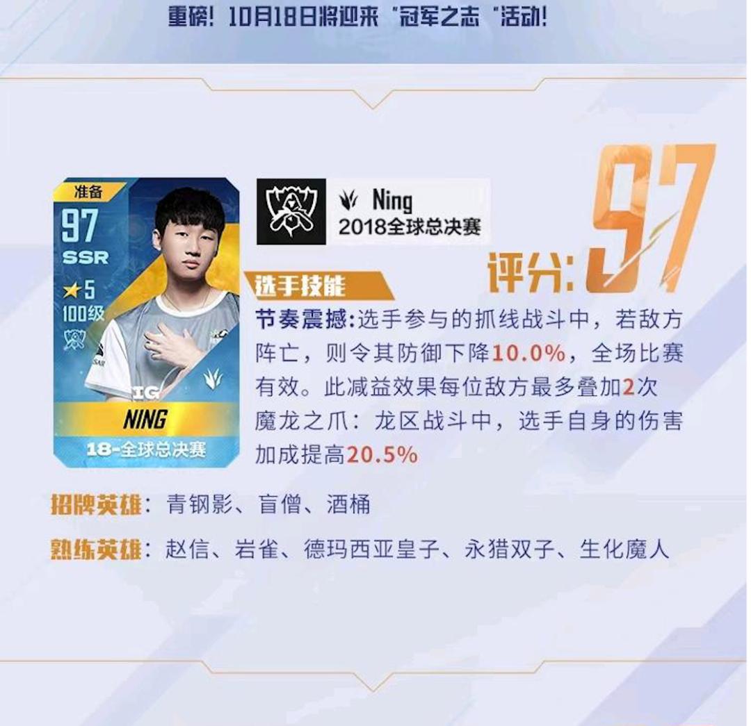Three cards of the No. 18 Champion Card Event have been revealed ...