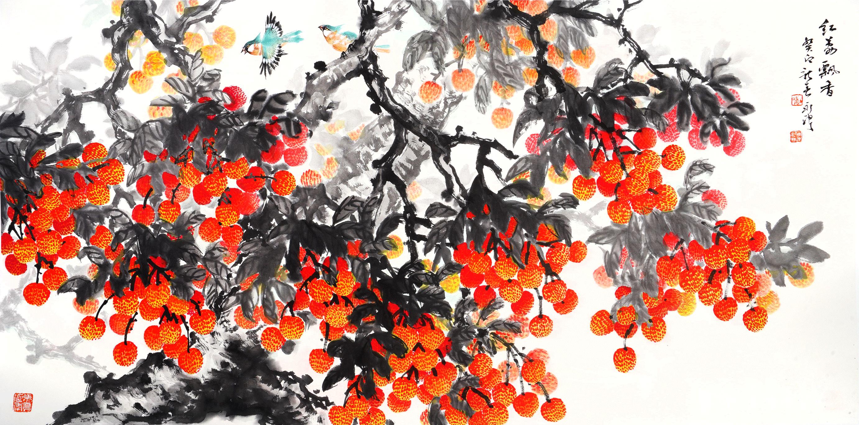 Fragrant writing and ink, a famous Lingnan school of painting! Li ...