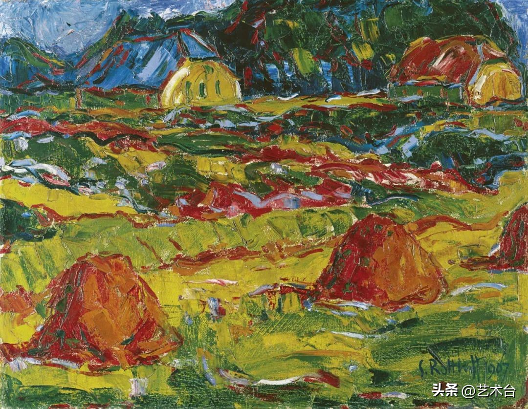 Expressionist painter Carl-Schmidt-Rottruf, simple forms, exaggerated ...