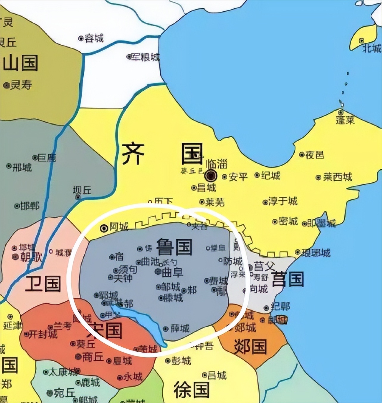 Duke Huan of Lu in the Spring and Autumn Period, with his back to the ...