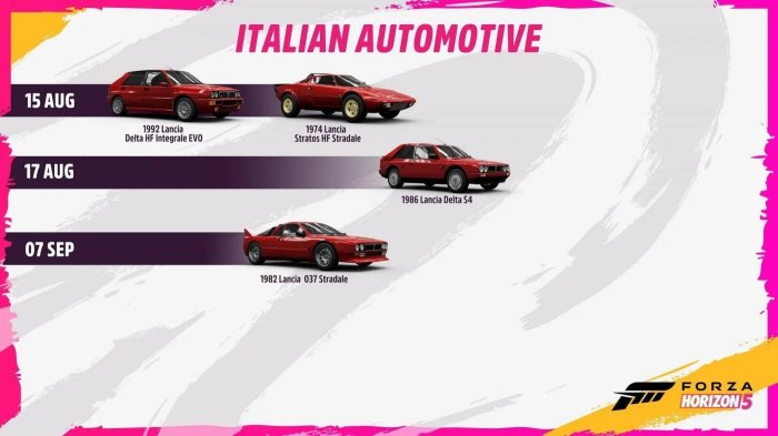 "Forza Motorsport: Horizon 5" will launch a total of 16 Italian car ...