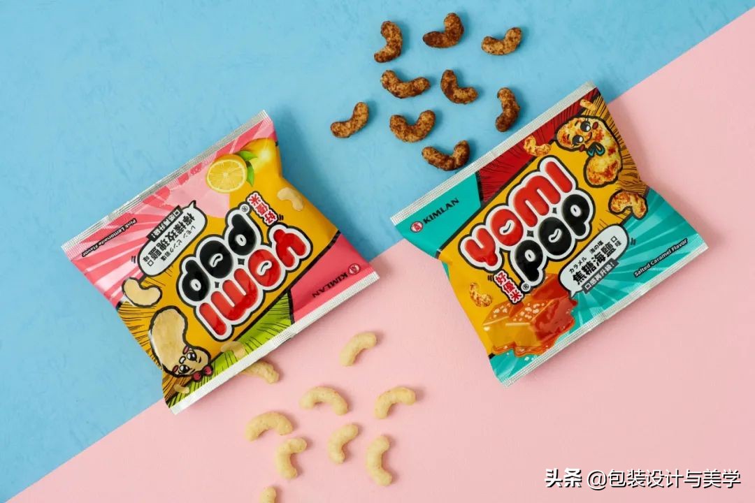 Design this snack packaging in a comic-segmented way - iNEWS