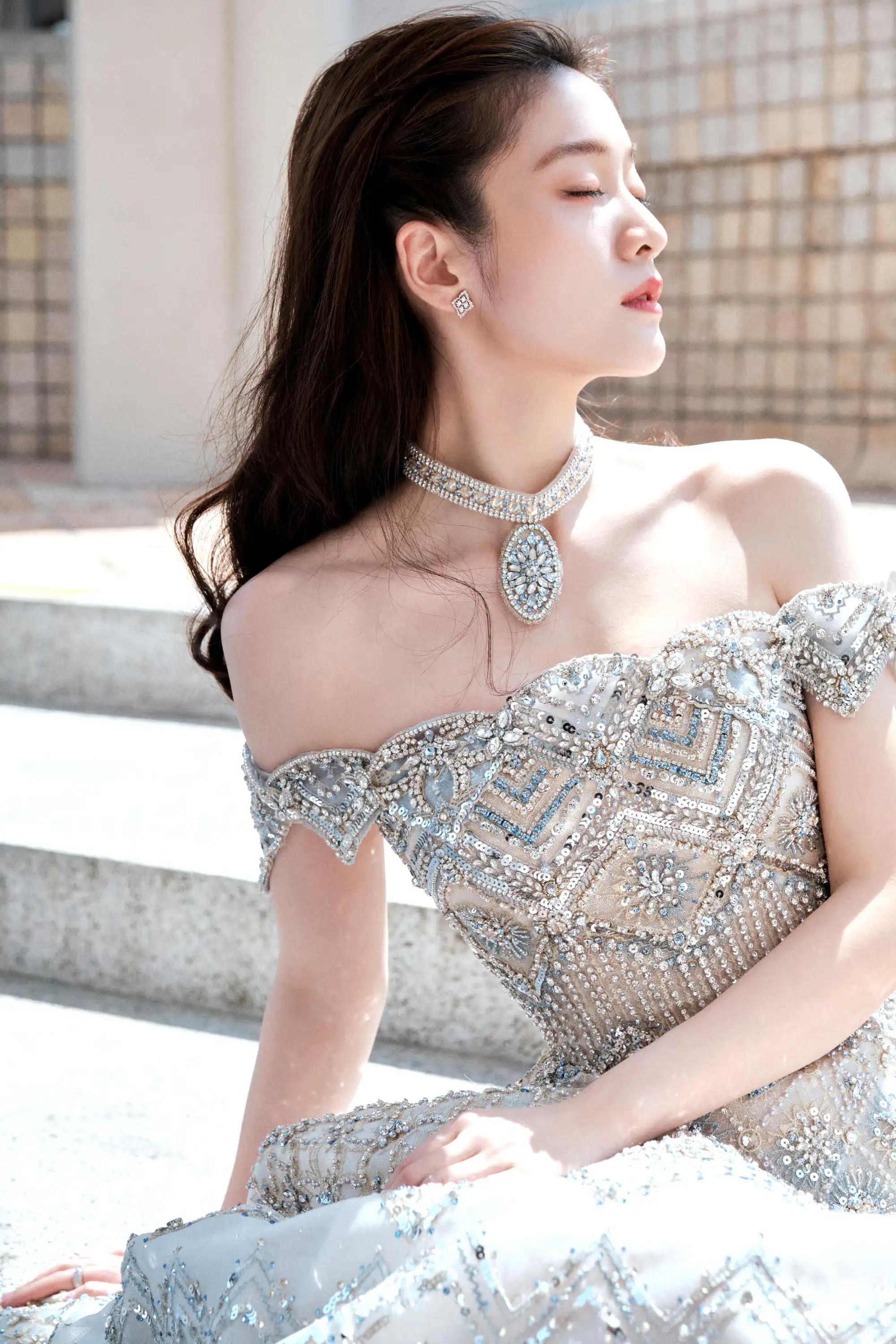 Zhang Xueying Sparkling Diamond Dress Imedia