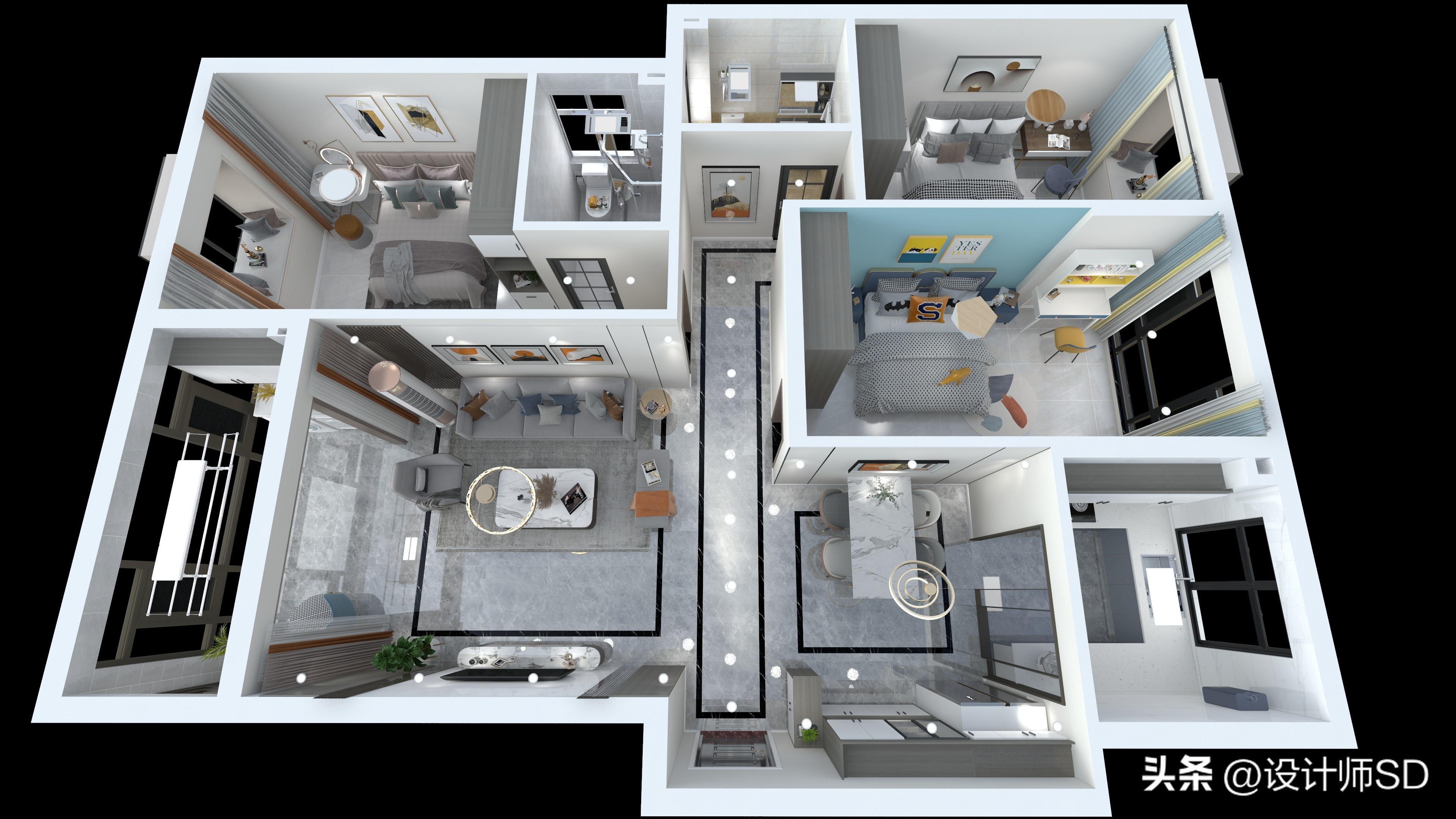 The 110-square-meter home of a husband and wife in Hubei has countless ...