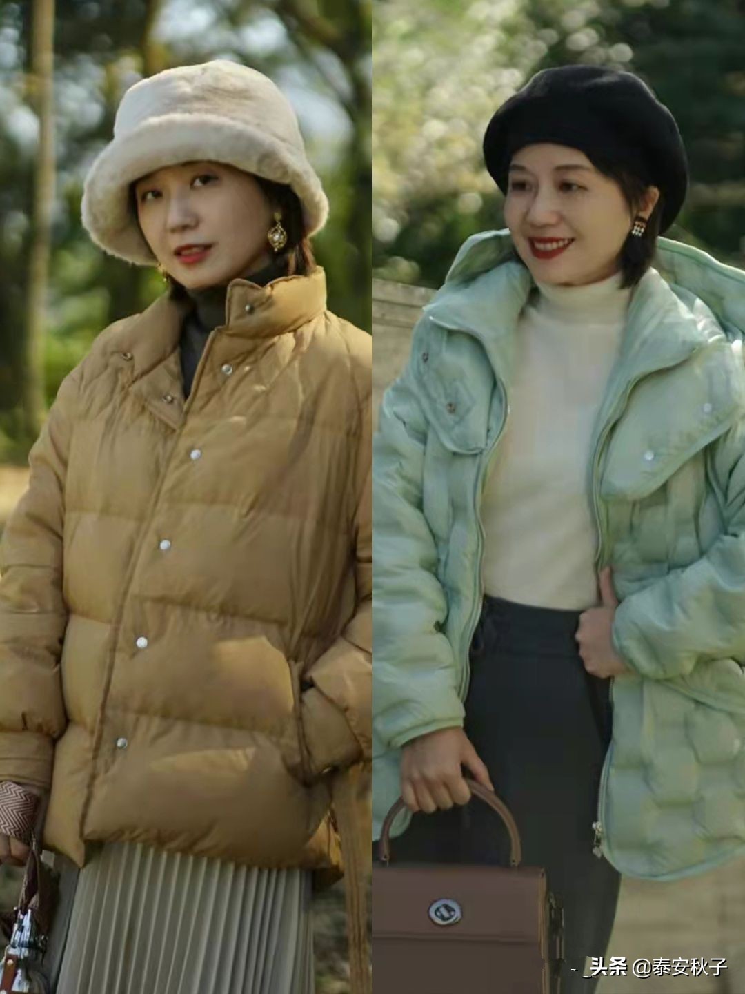 This year, a popular way to wear is called: down jacket + skirts ...