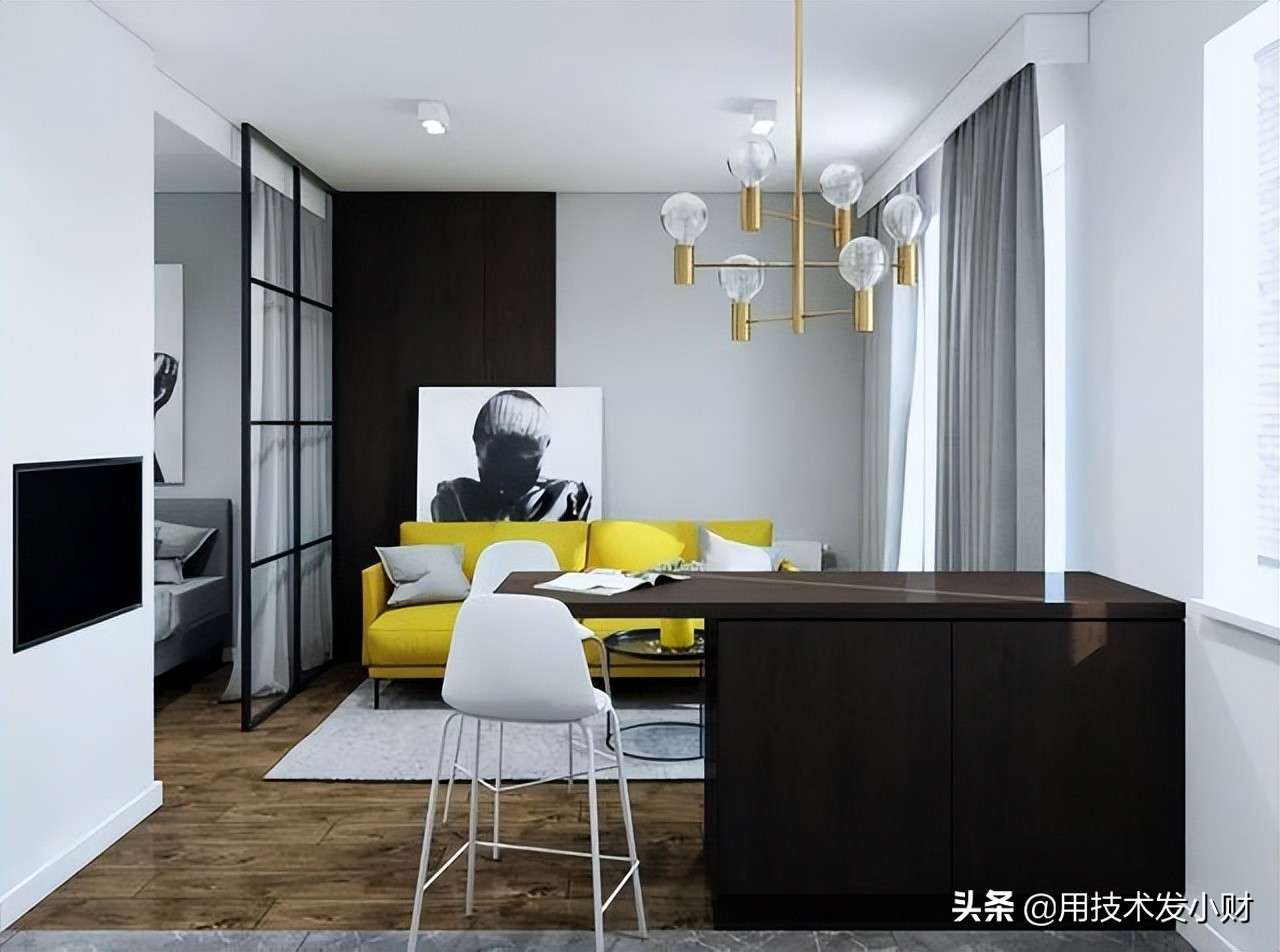 The 31-square-meter decoration of the owner's house is simple and ...