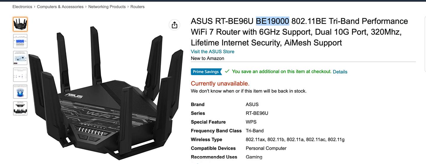 ASUS RT-BE96U Wi-Fi 7 router starts shipping: BE19000 specs - iMedia