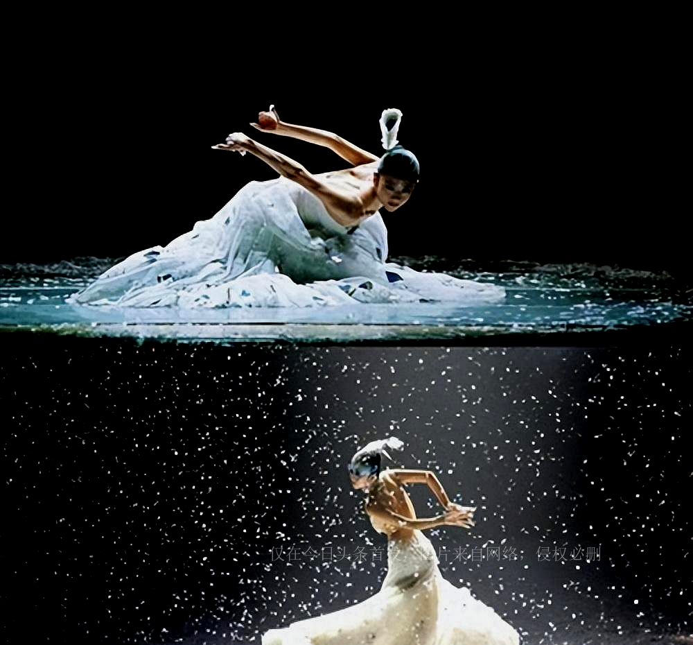 With her whole body naked and her hands touching her lower body ...