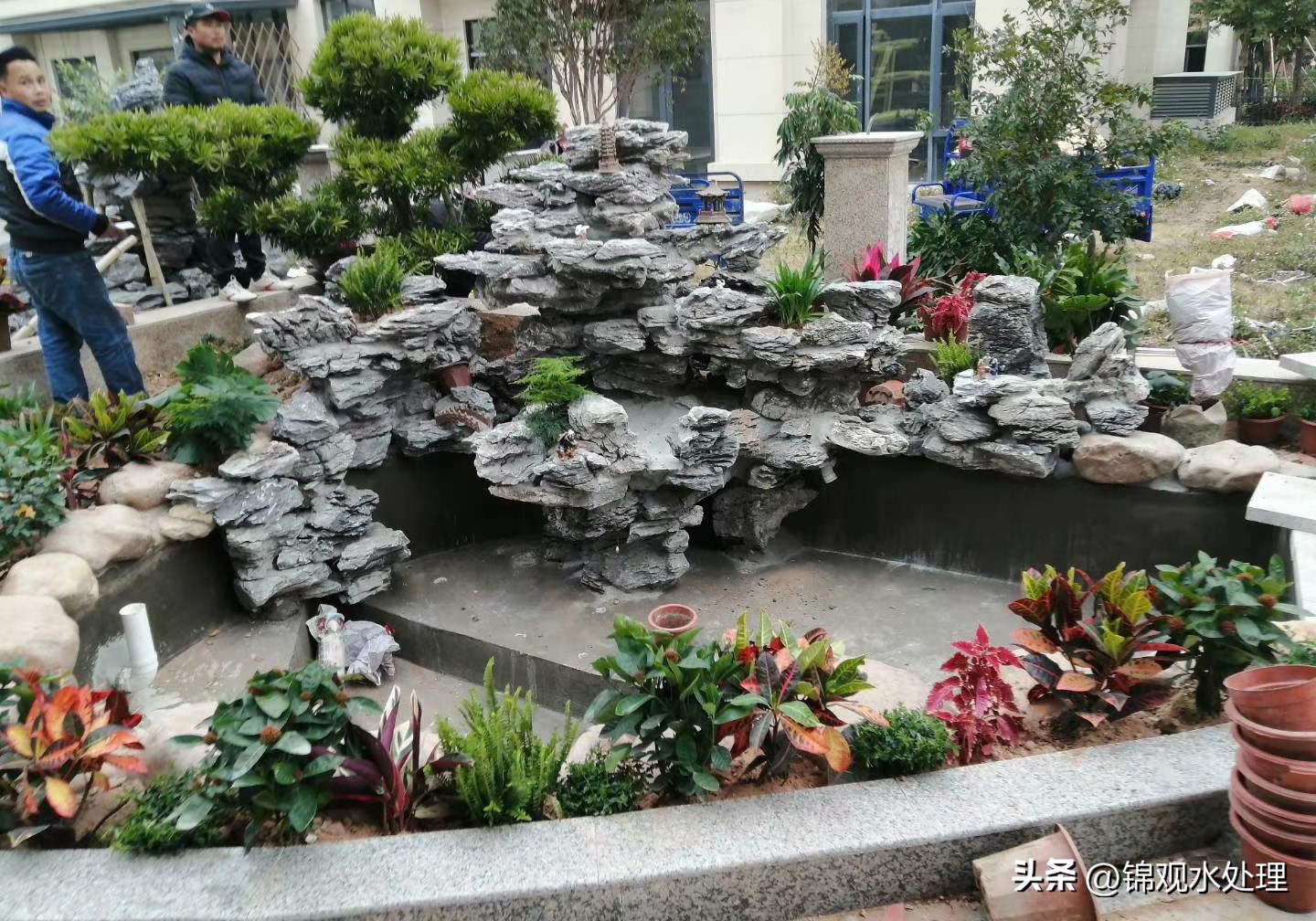 Villa courtyard fish pond rockery design atlas - iNEWS
