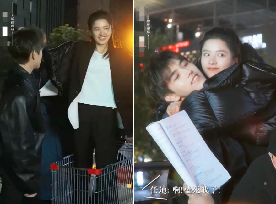 Chen Feiyu and Zhang Jingyi filmed a drunken intimate scene. She was hugged by the neck in an ...