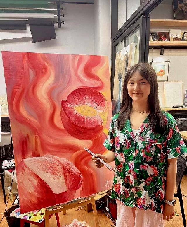 Wang Shiling posted a painting with bold and lifelike colors. Netizens ...