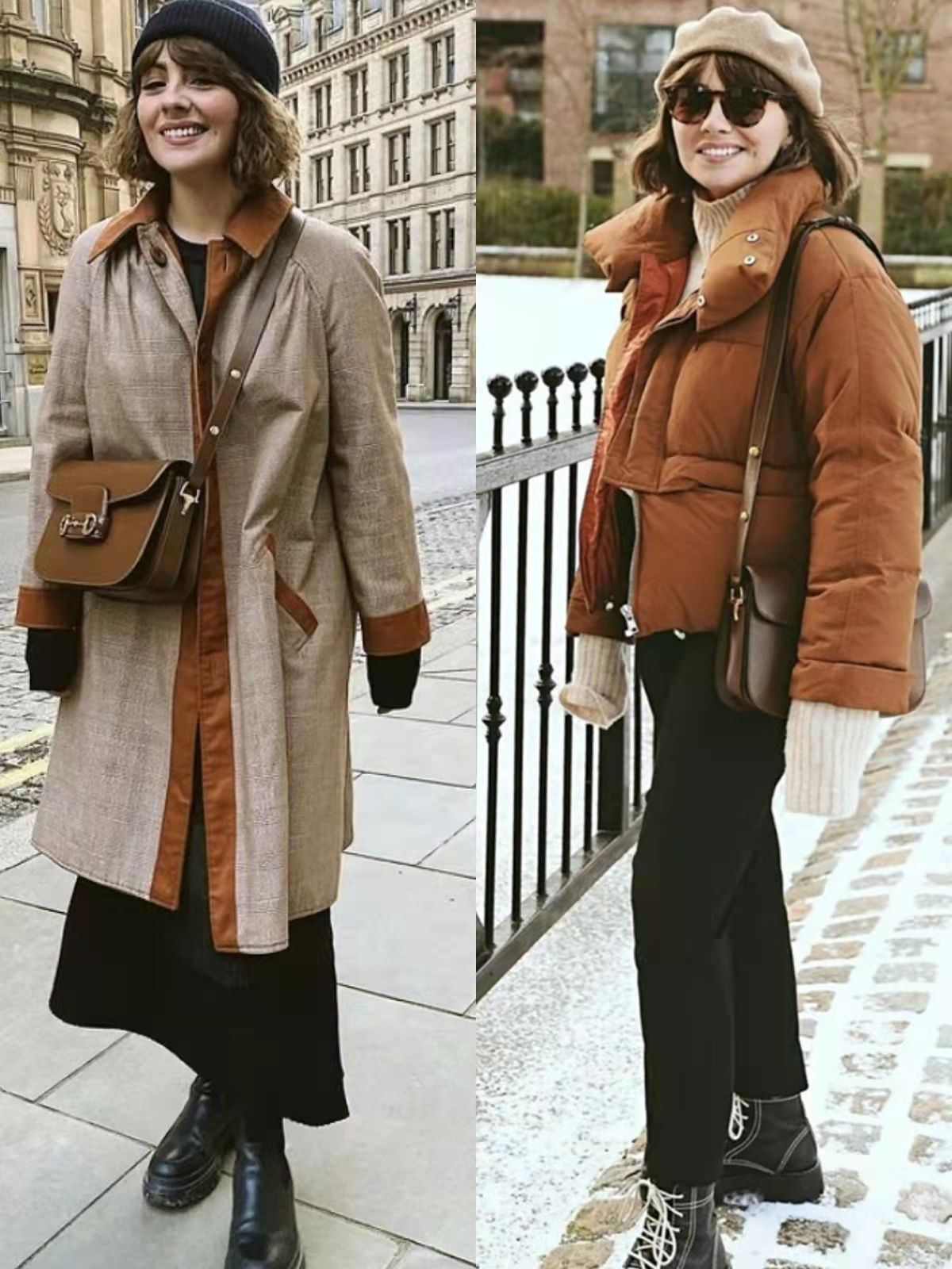 In winter, follow the 155cm blogger to learn "retro wear", height is ...