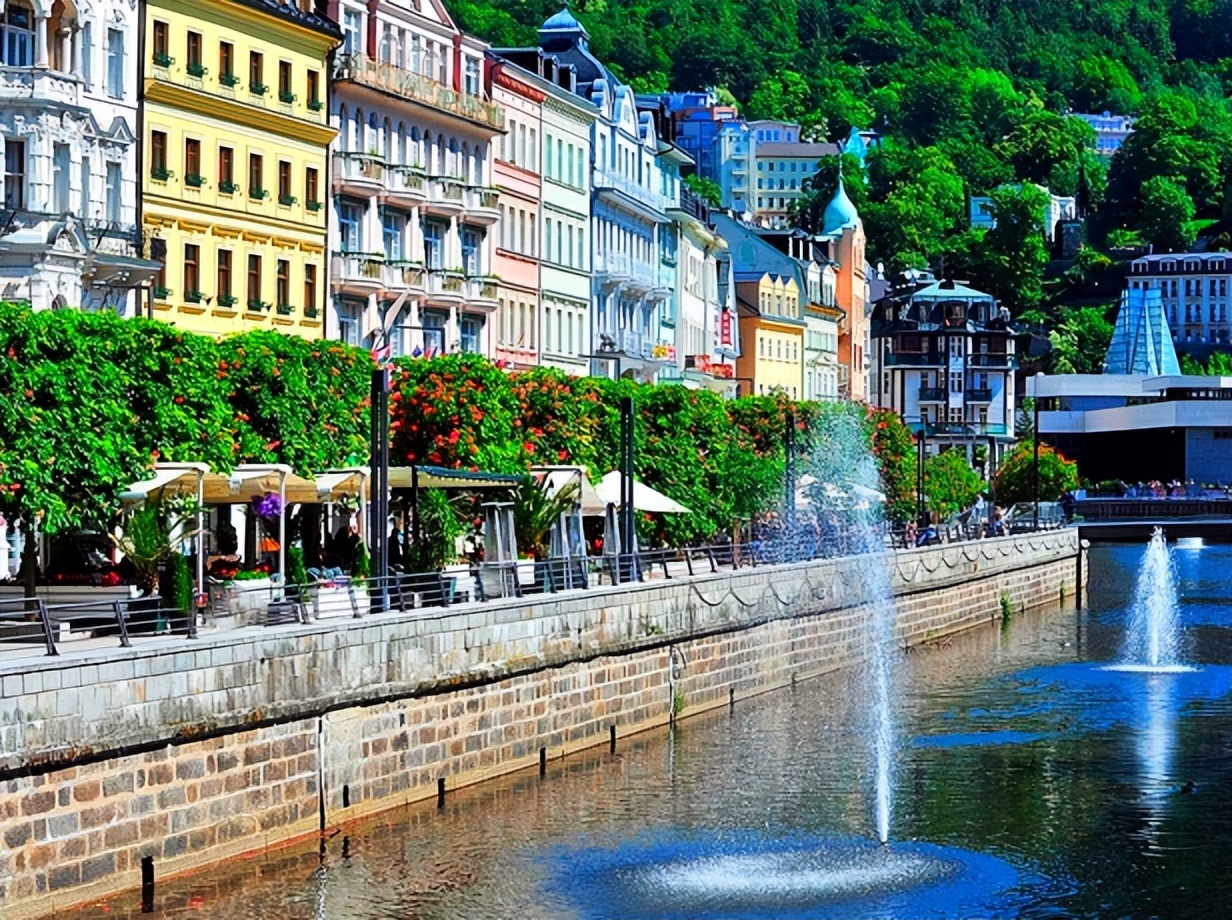 Walk into the world-famous hot spring town of Karlovy Vary (Eastern ...