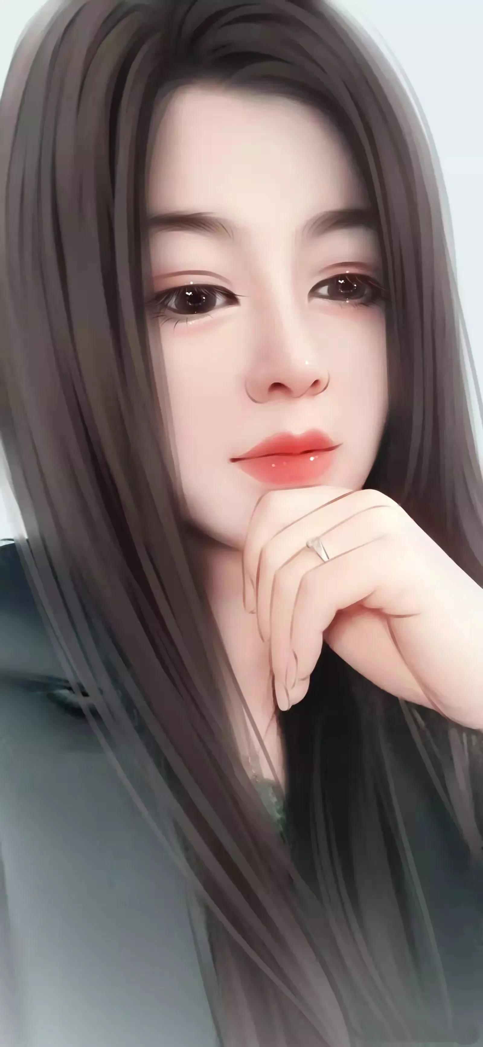 Super beautiful and good-looking girls hand-painted avatars, too rare ...