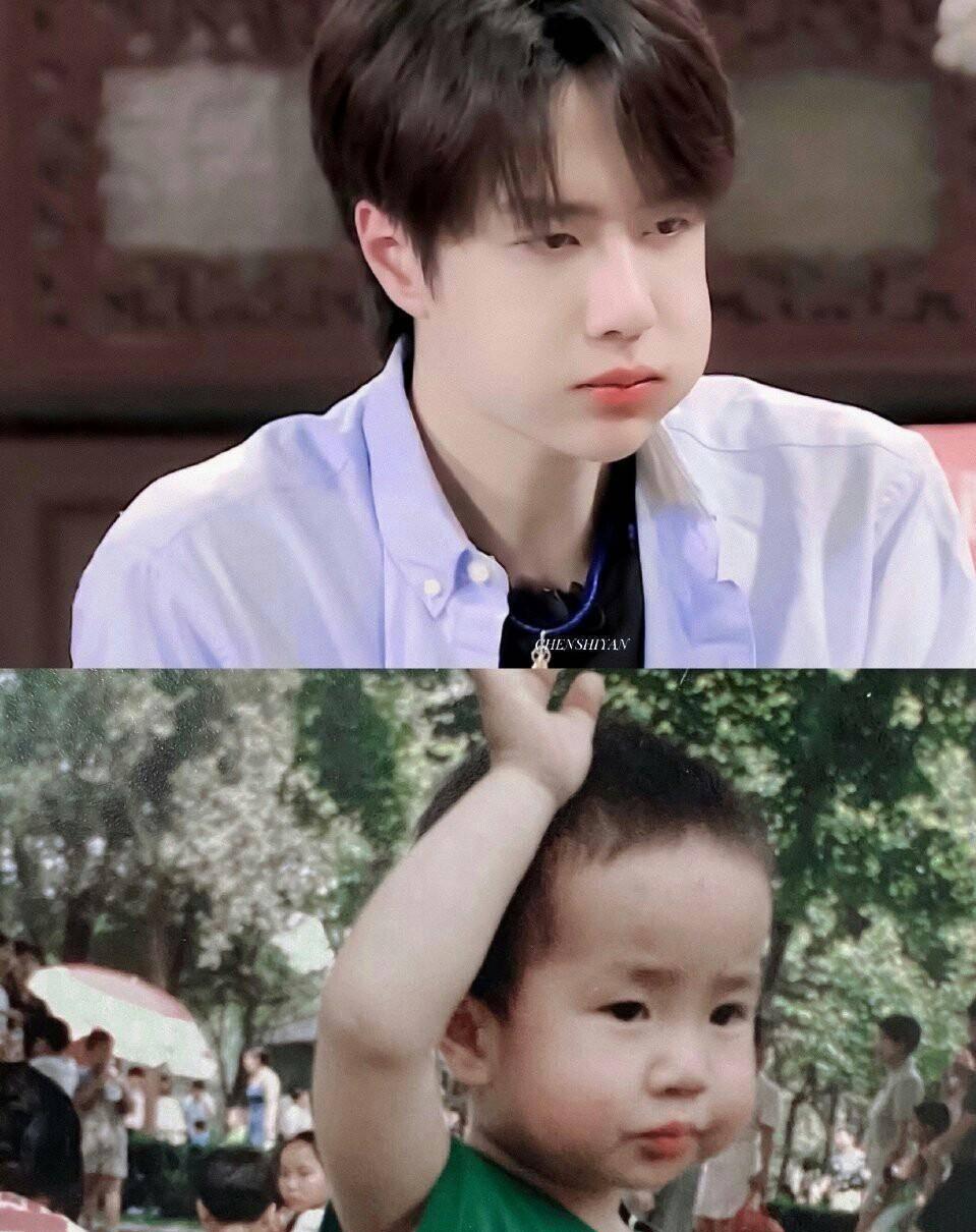 Wang Yibo plastic surgery?Posting photos of my father when he was young ...