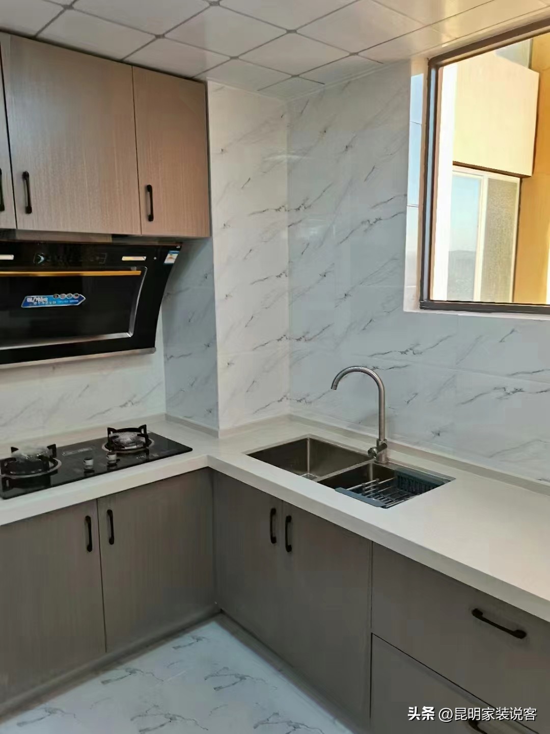 The 92-square-meter modern style is completed in real scene, and the ...