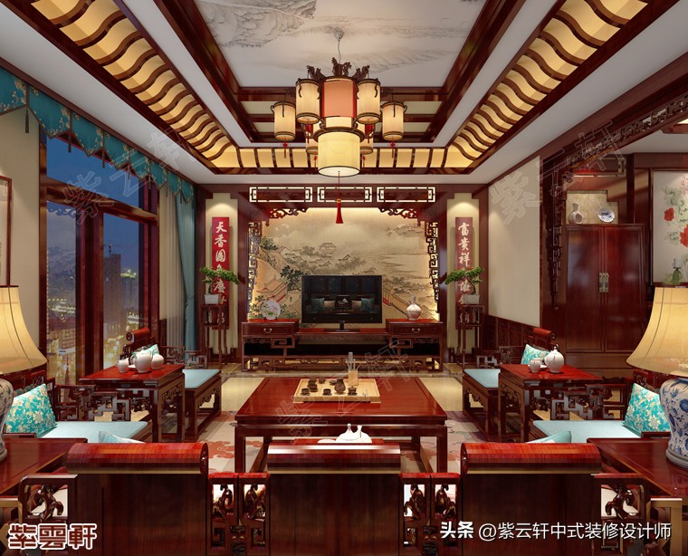 The Chinese-style home decoration design is attractive, elegant and ...