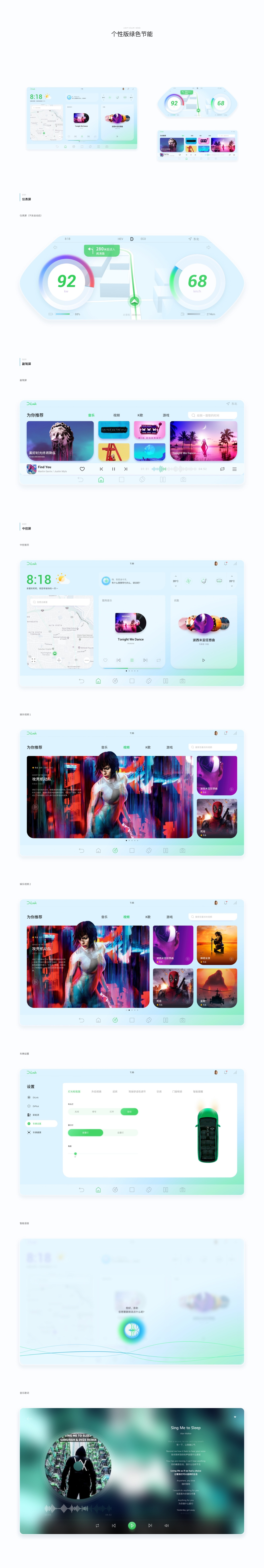BYD Smart Cockpit UI Creative Design - Personalized Theme - iNEWS