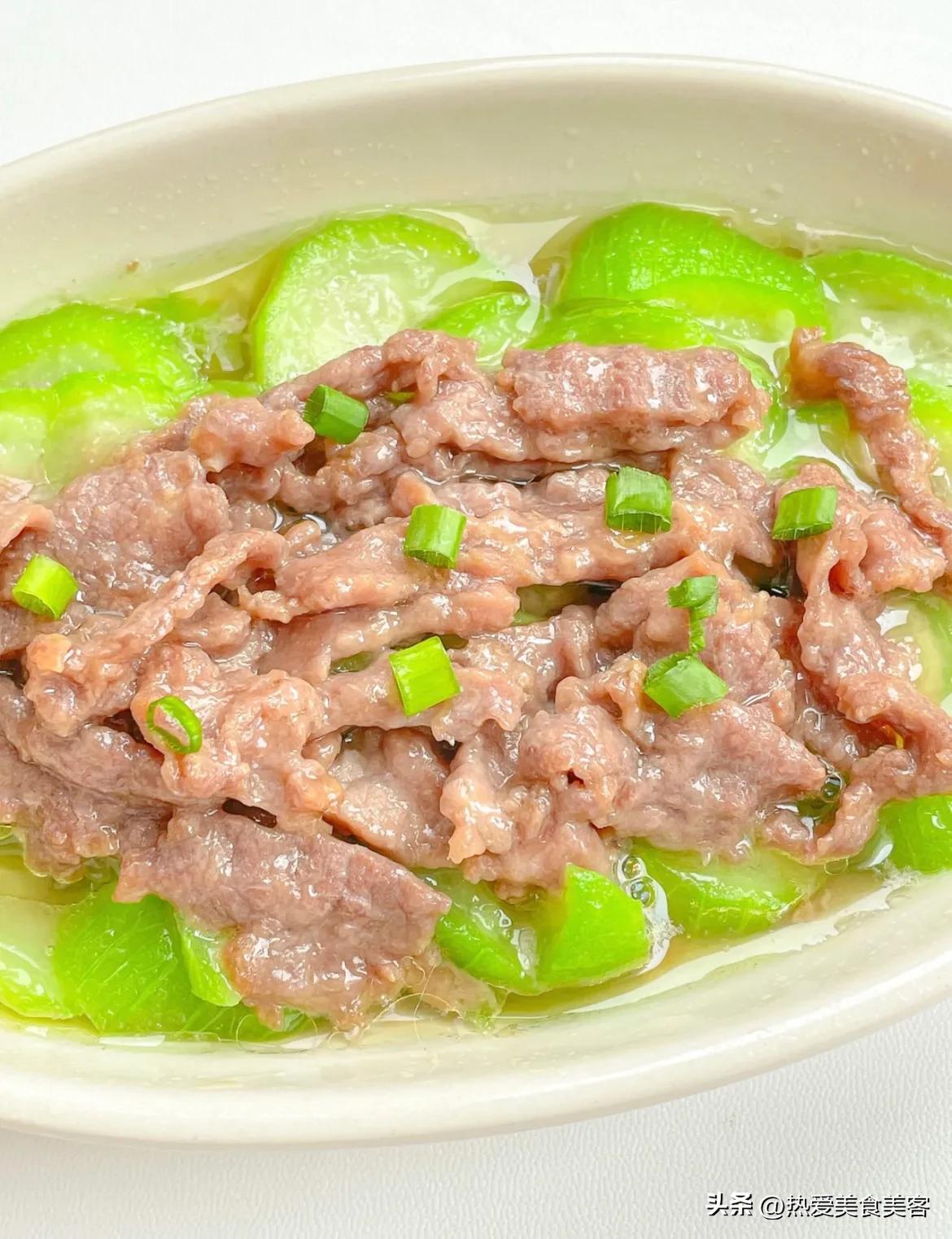 Steamed beef with loofah, simple, nutritious and delicious - iMedia