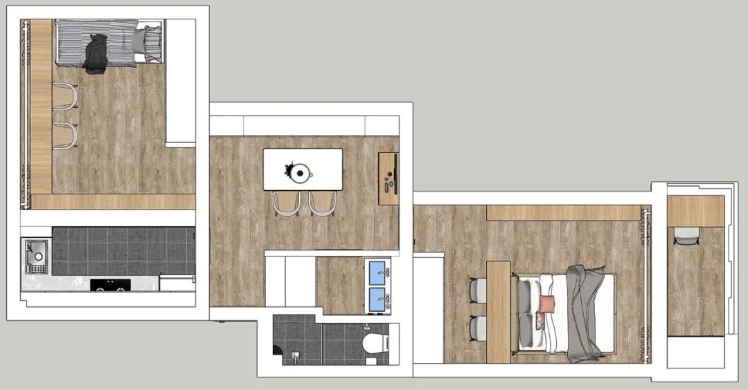 The 50-square-meter home of a family of 3 in Beijing adheres to the ...