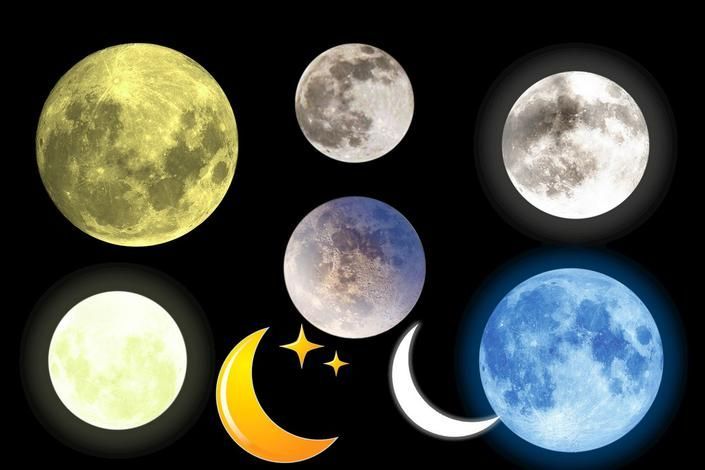 How many colors does the moon have?Besides white and yellow, what other ...