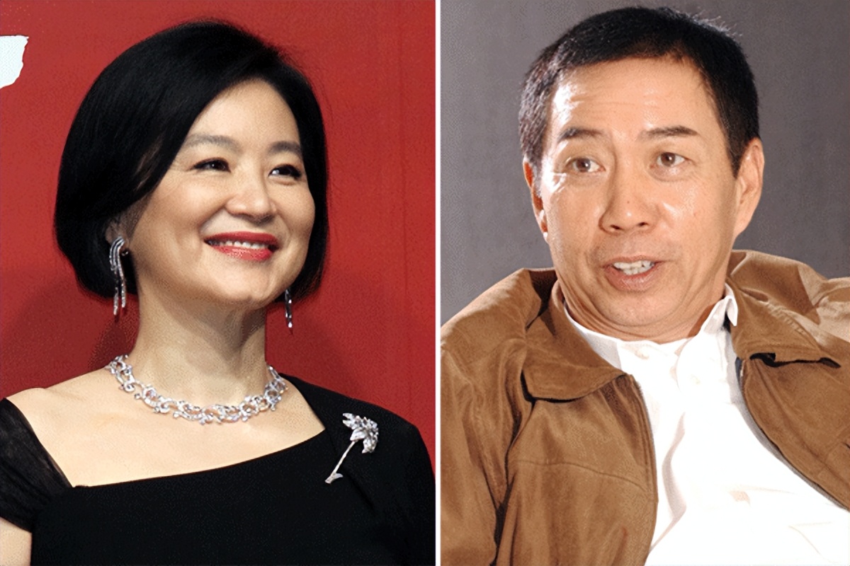 Brigitte Lin's rich husband turned out to be him? Wearing a black suit ...
