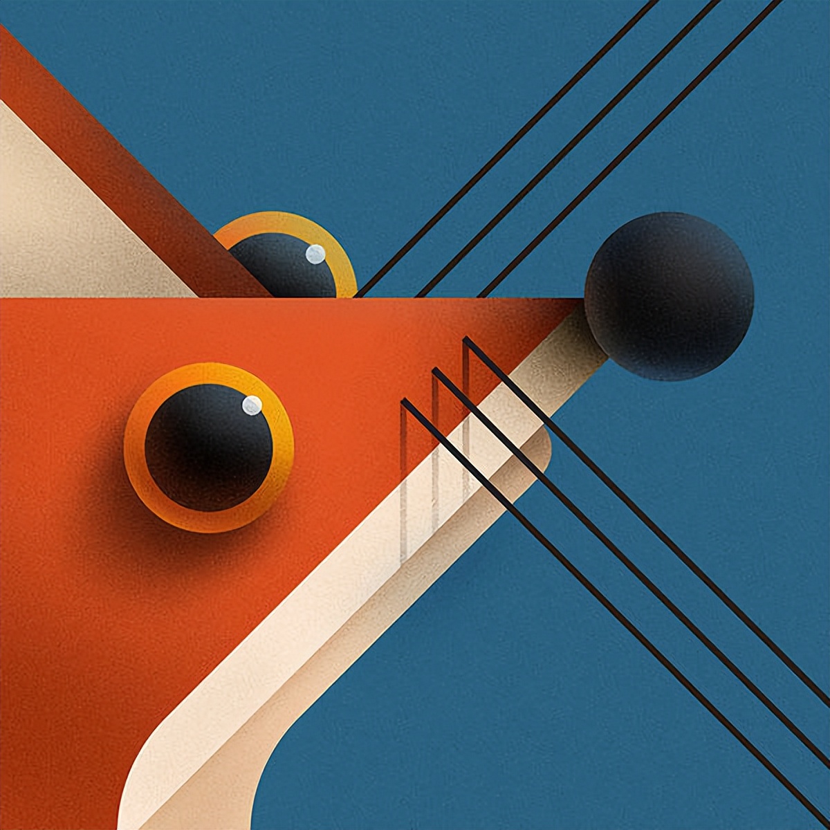 Illustration sharing, geometric vector style - iNEWS