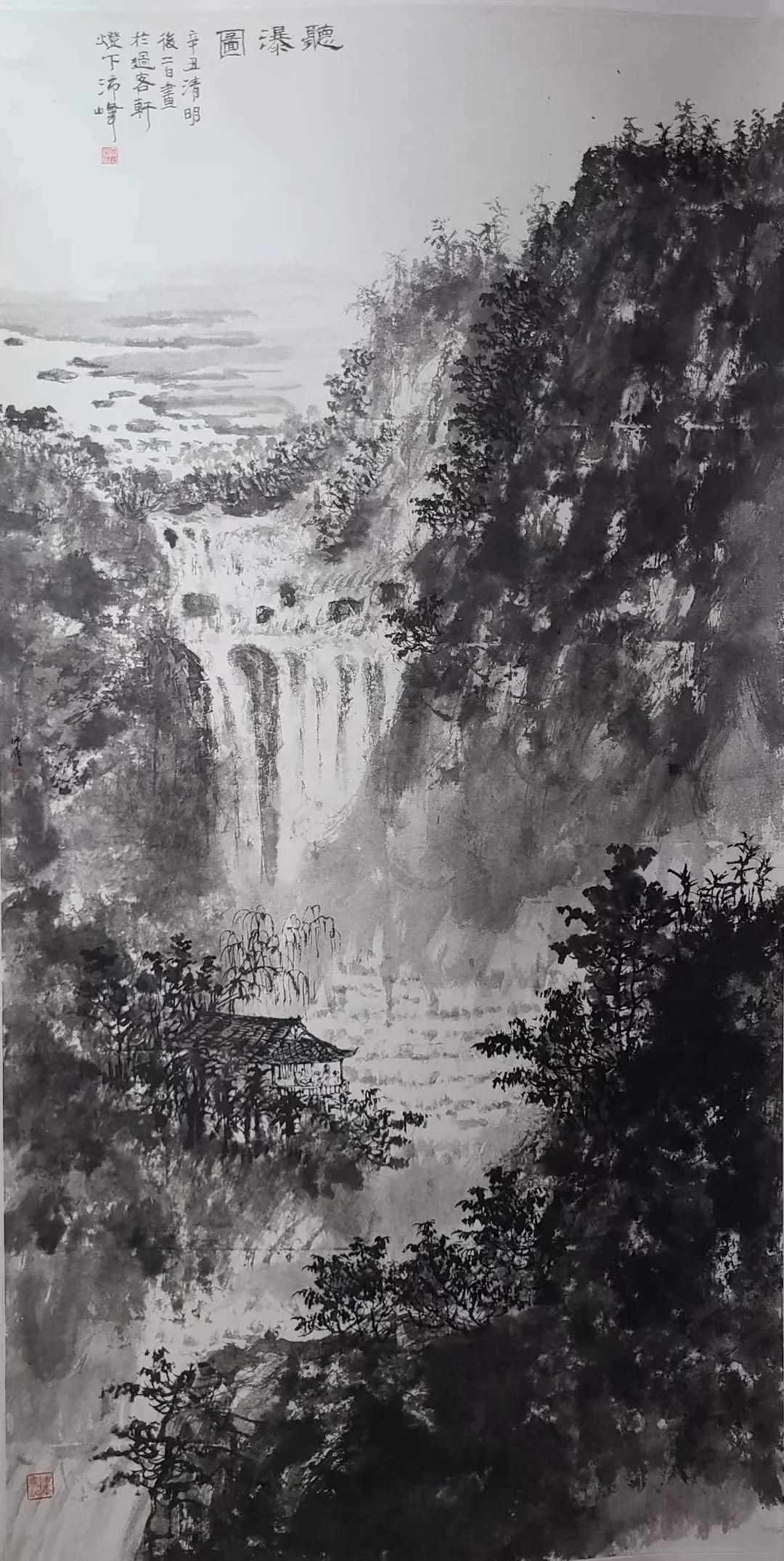 Meipian's wonderful comments on teacher Li Peifeng's landscape ...