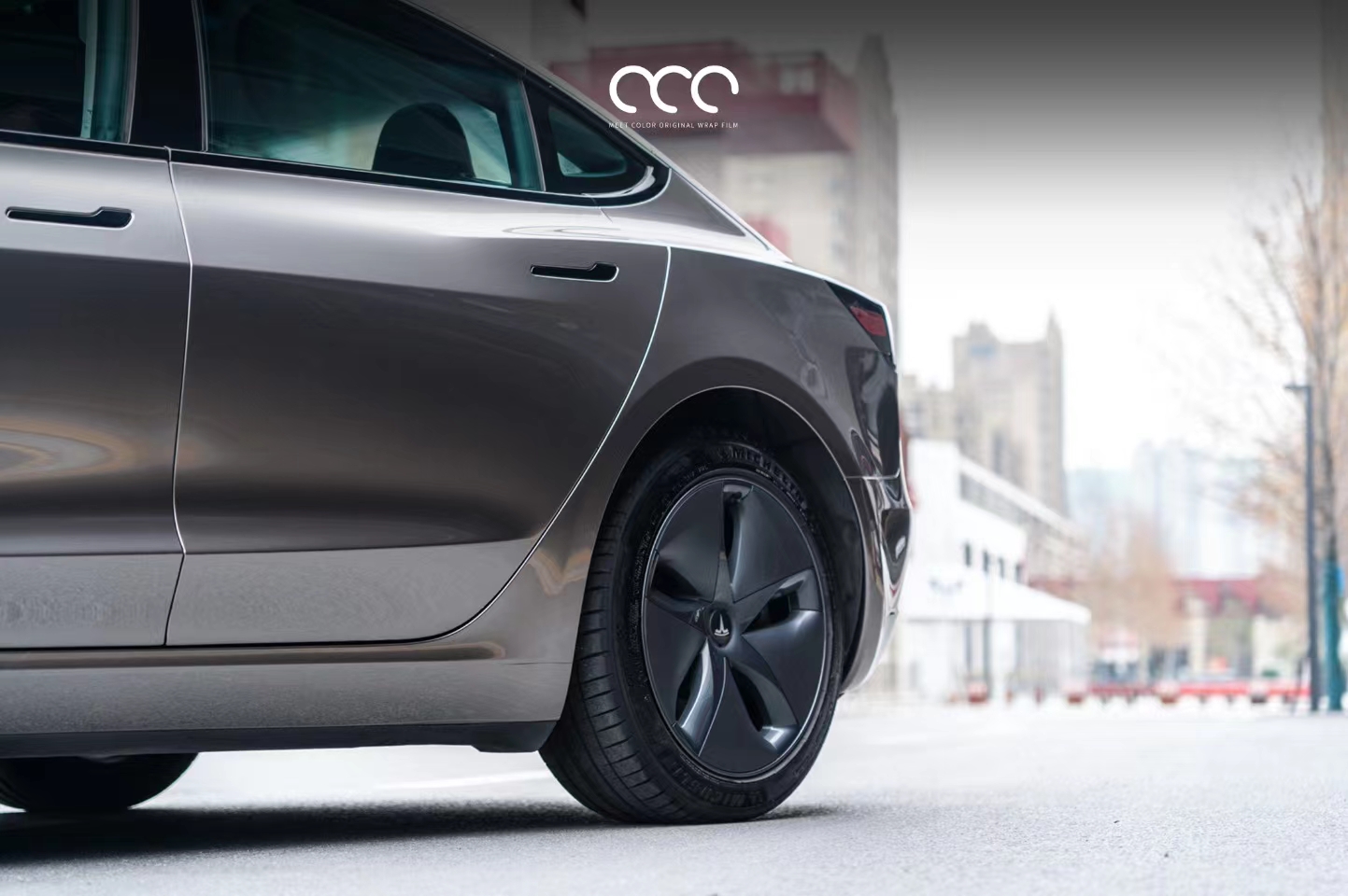 Tesla MODEL 3 diffuse color change film liquid metal silver, super ...