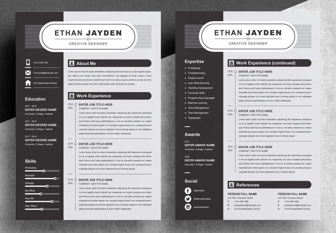 Appreciation of foreign resume design - iNEWS
