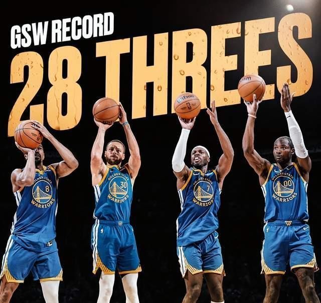 Arrows rain down! Warriors shoot 28 three-pointers to blast Kings, Curry fights Azan, Hield ...