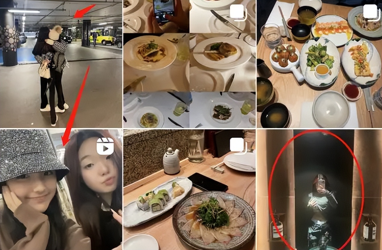 Wang Shiling's best friend lifts her clothes in front of the mirror ...