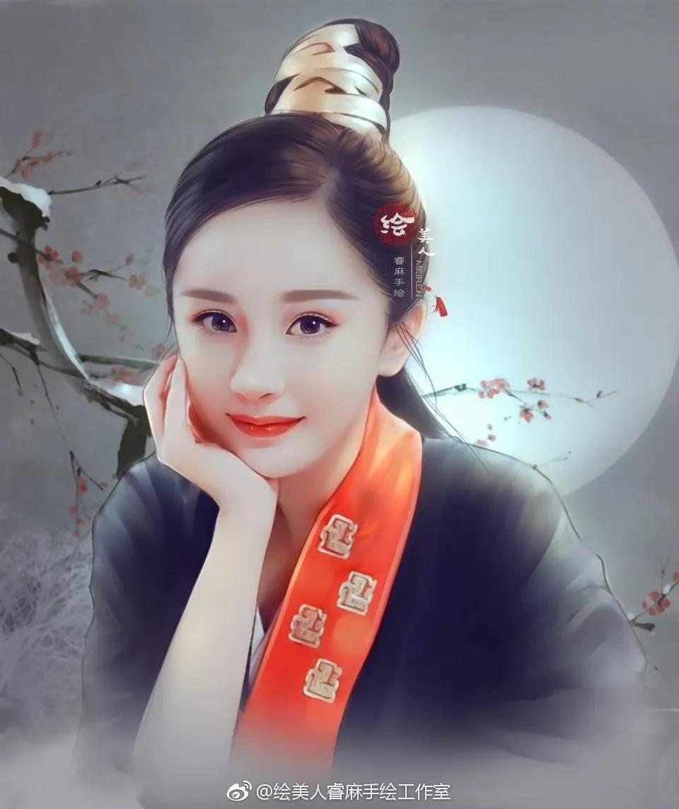 Share hand-painted pictures-forty-five beautiful pictures of Yang Mi ...