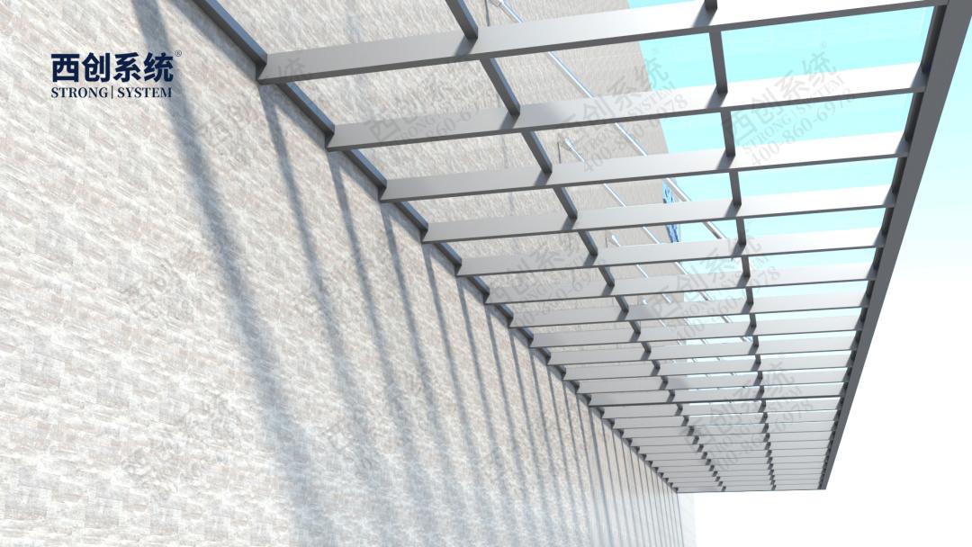 Rectangular refined steel optimizes hotel glass canopy project effect ...