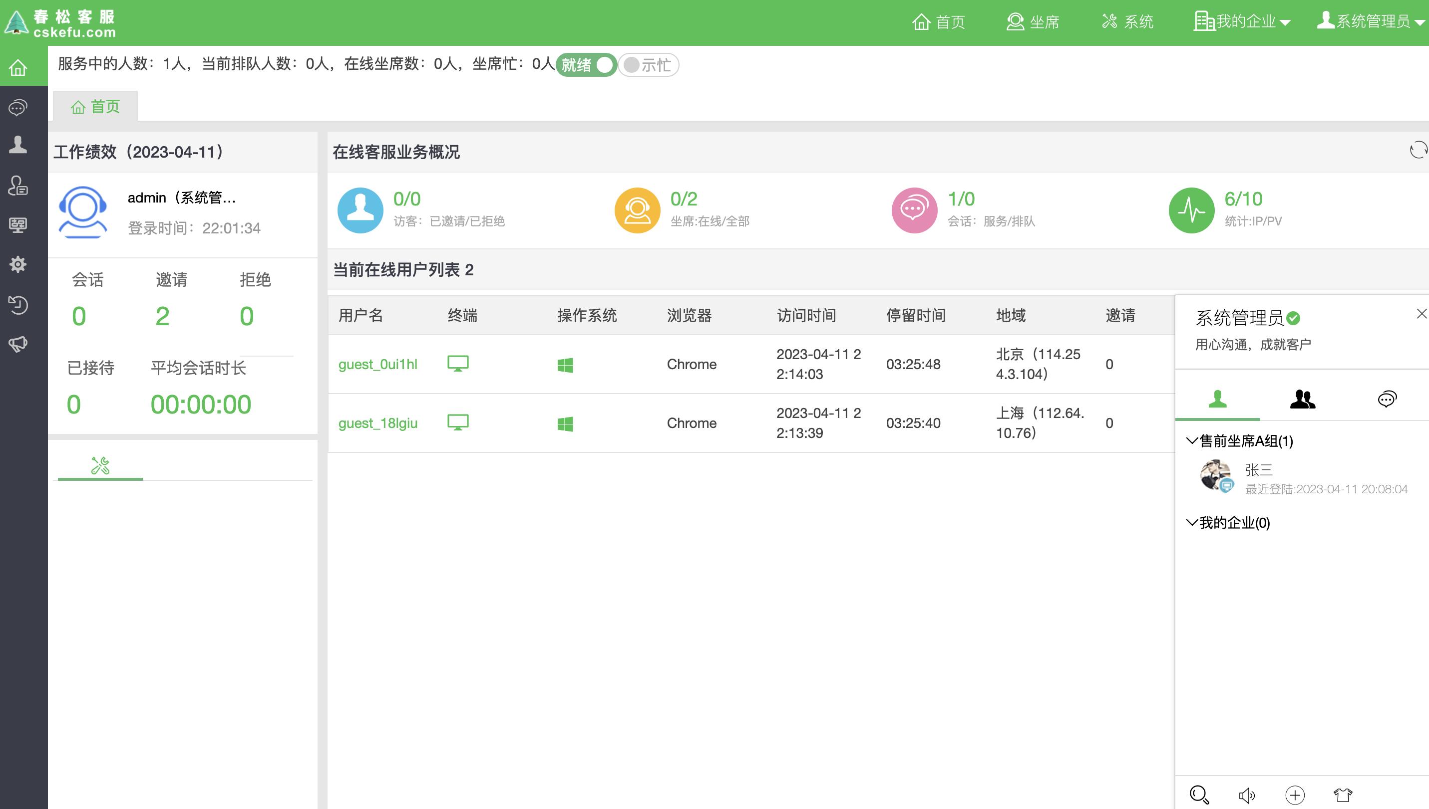 Intelligent customer service system, supports reception of visitors ...