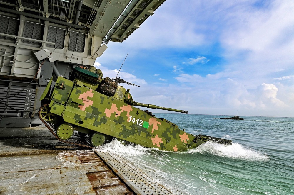 6 marine brigades, 5 amphibious brigades, PLA landing combat troops ...