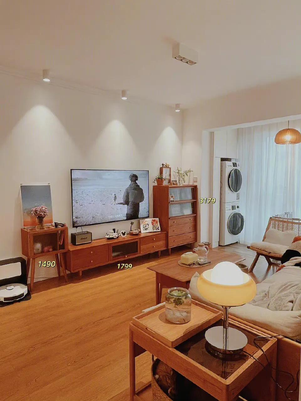 58 square meters two bedrooms and one living room, the whole house ...