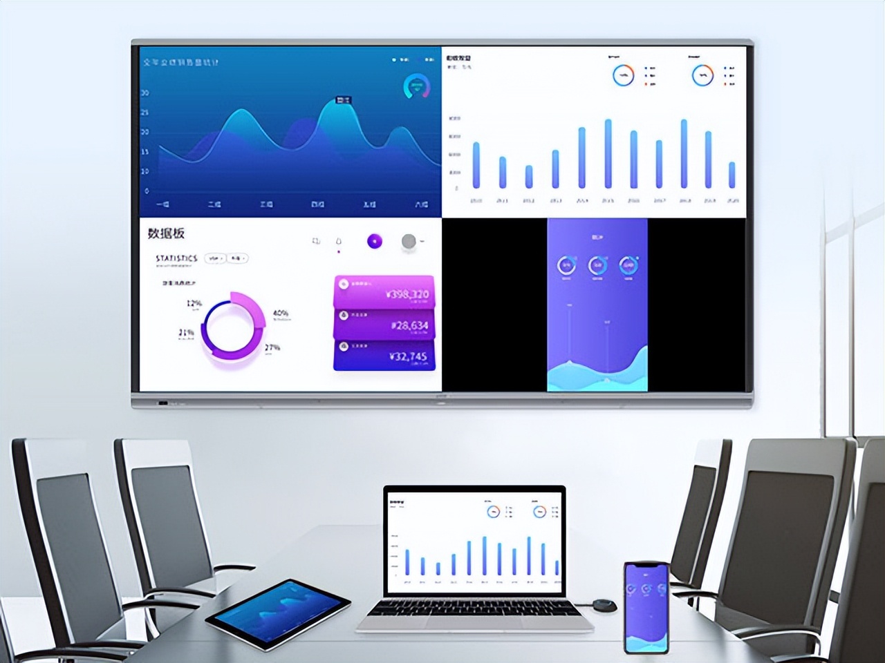 Polydun smart conference tablet wireless screen sharing device, easy to ...