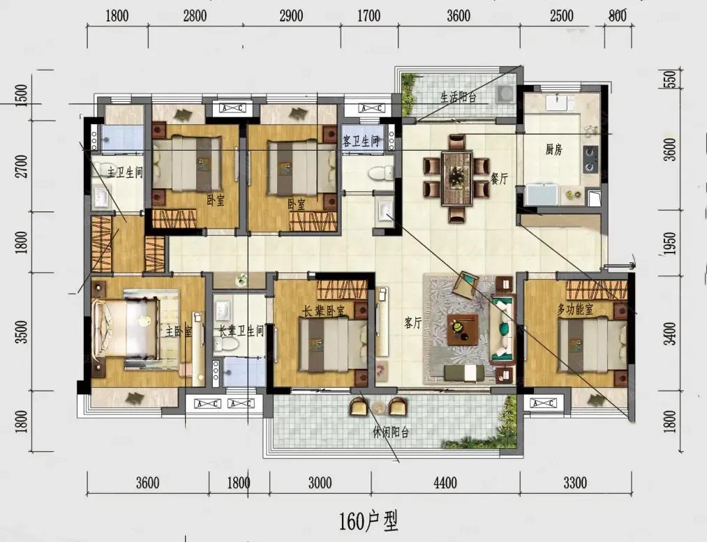 160 square meters of light luxury apartment ceiling - iNEWS