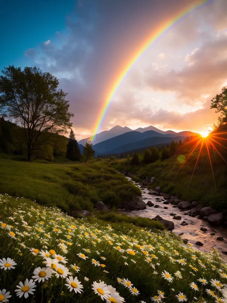 Admire the view of the rainbow after the rain with the family - iNEWS
