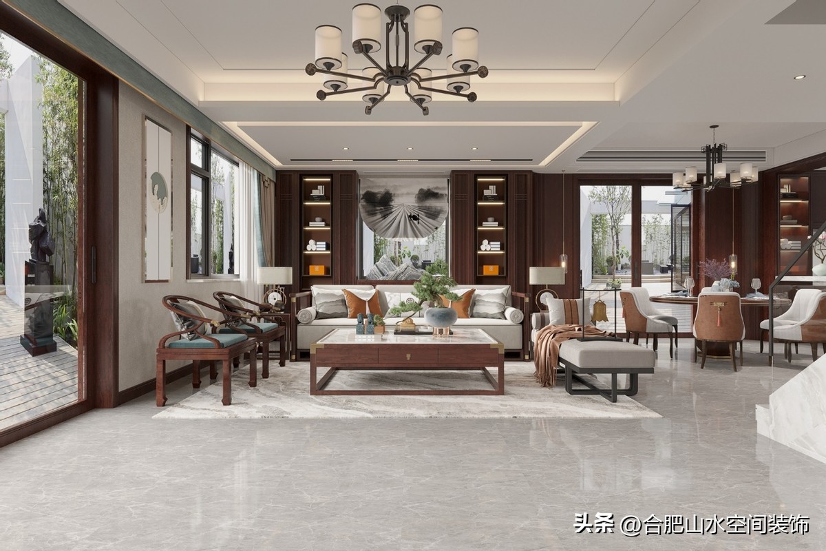 240㎡ new Chinese-style villa, traditional Chinese style, integrating ...