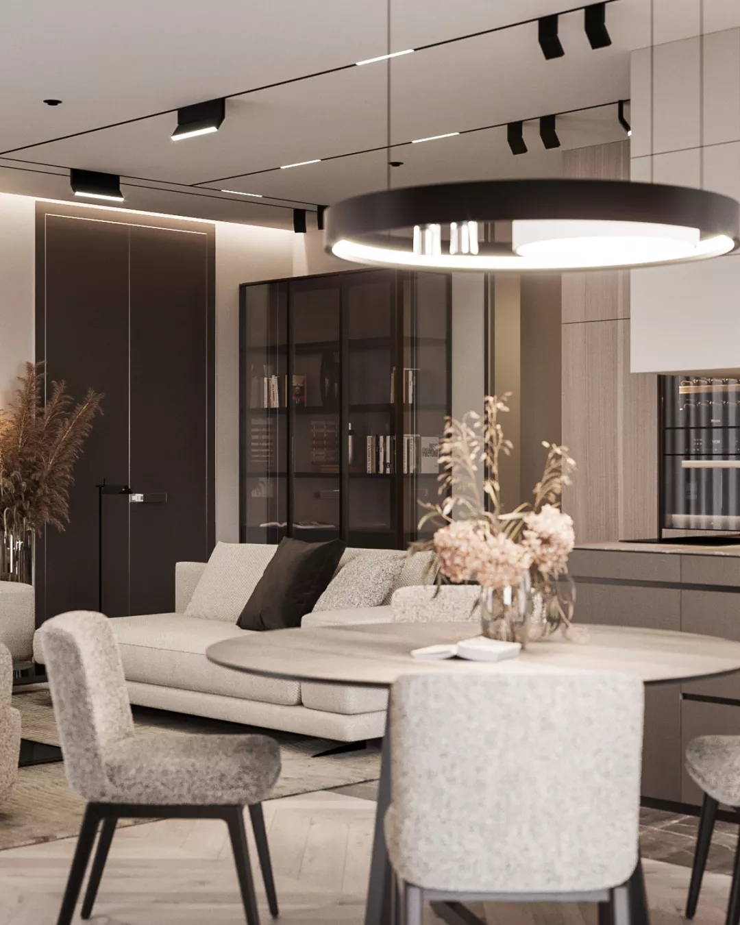 105㎡ three-bedroom, simple + light luxury, the most fanciful design ...