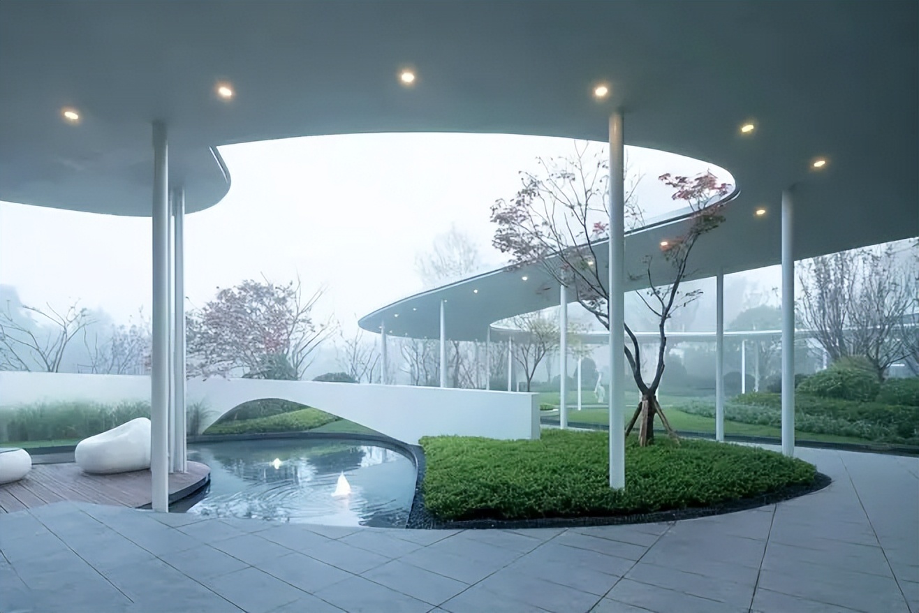 "Landscape hand-painted" large arcs, parallel lines, asymptotes teach ...