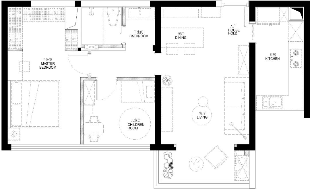 The 77-square-meter small apartment has a Nordic style, and the ...