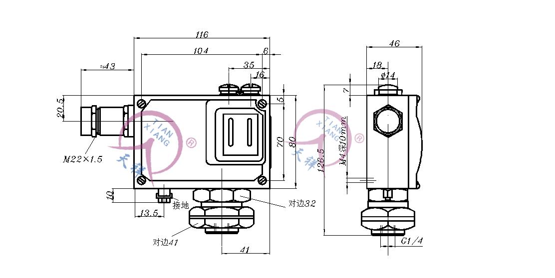 D500/7D pressure controller (pressure switch) Tianli mechanical switch - iNEWS