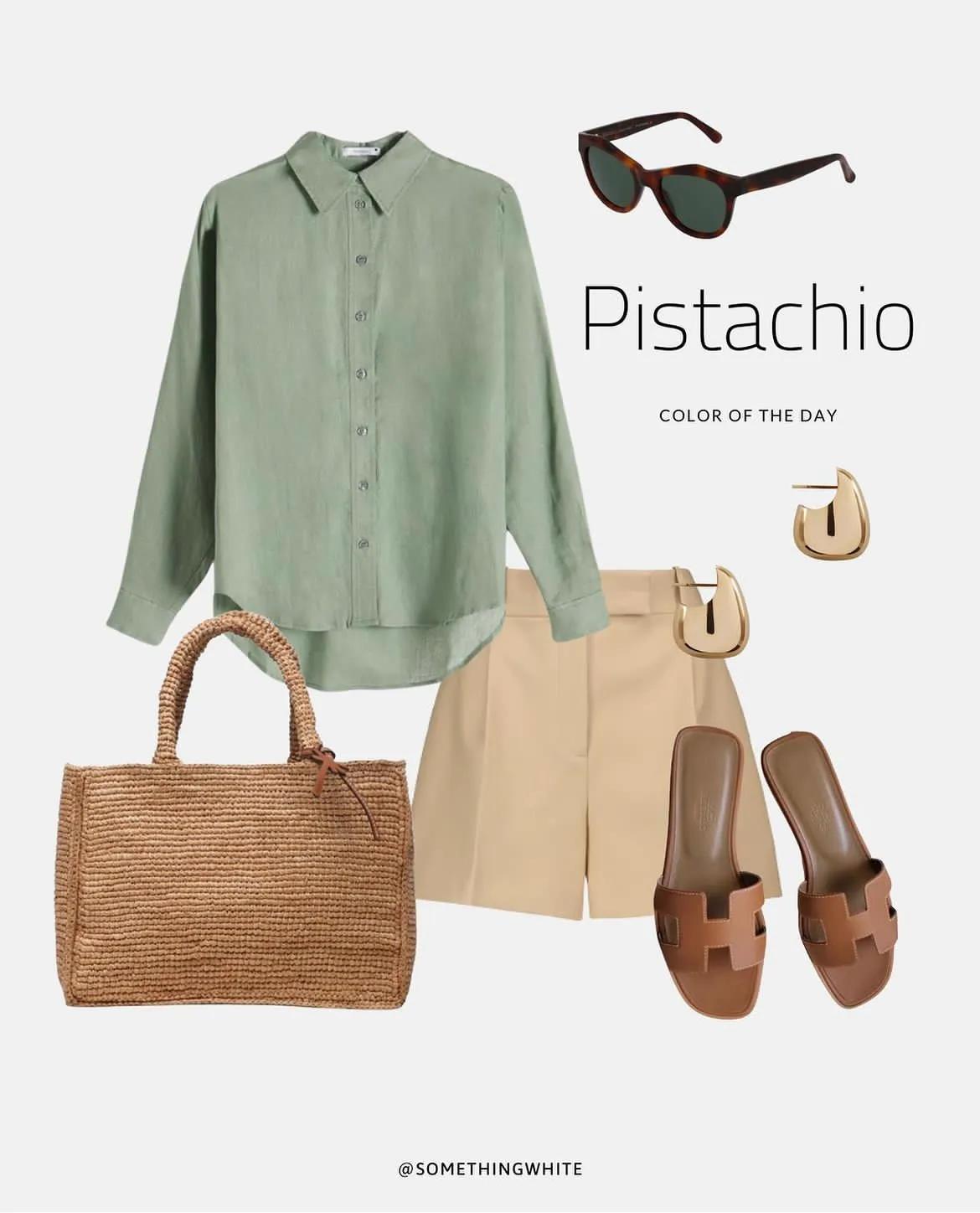 Pistachio green is fresh and eye-catching, 8 sets of 1 color match ...