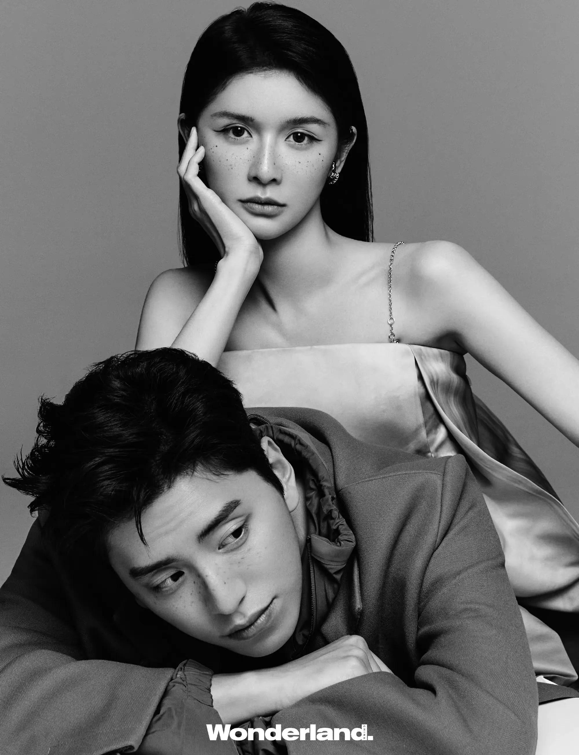 Dalu Wang and Cai Zhuoyi's couple have a large photo shoot, their eyes ...