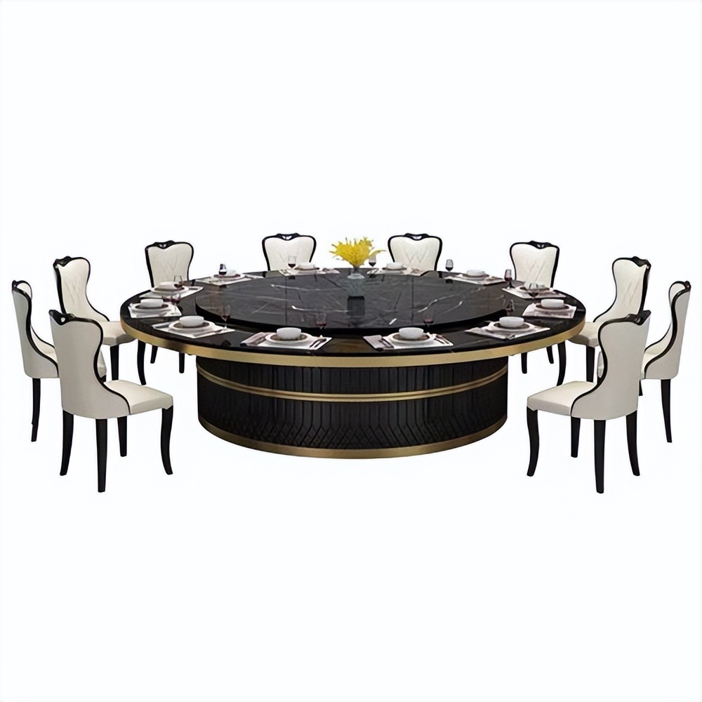 Hotel dining table for 18 to 20 people, marble light luxury electric ...
